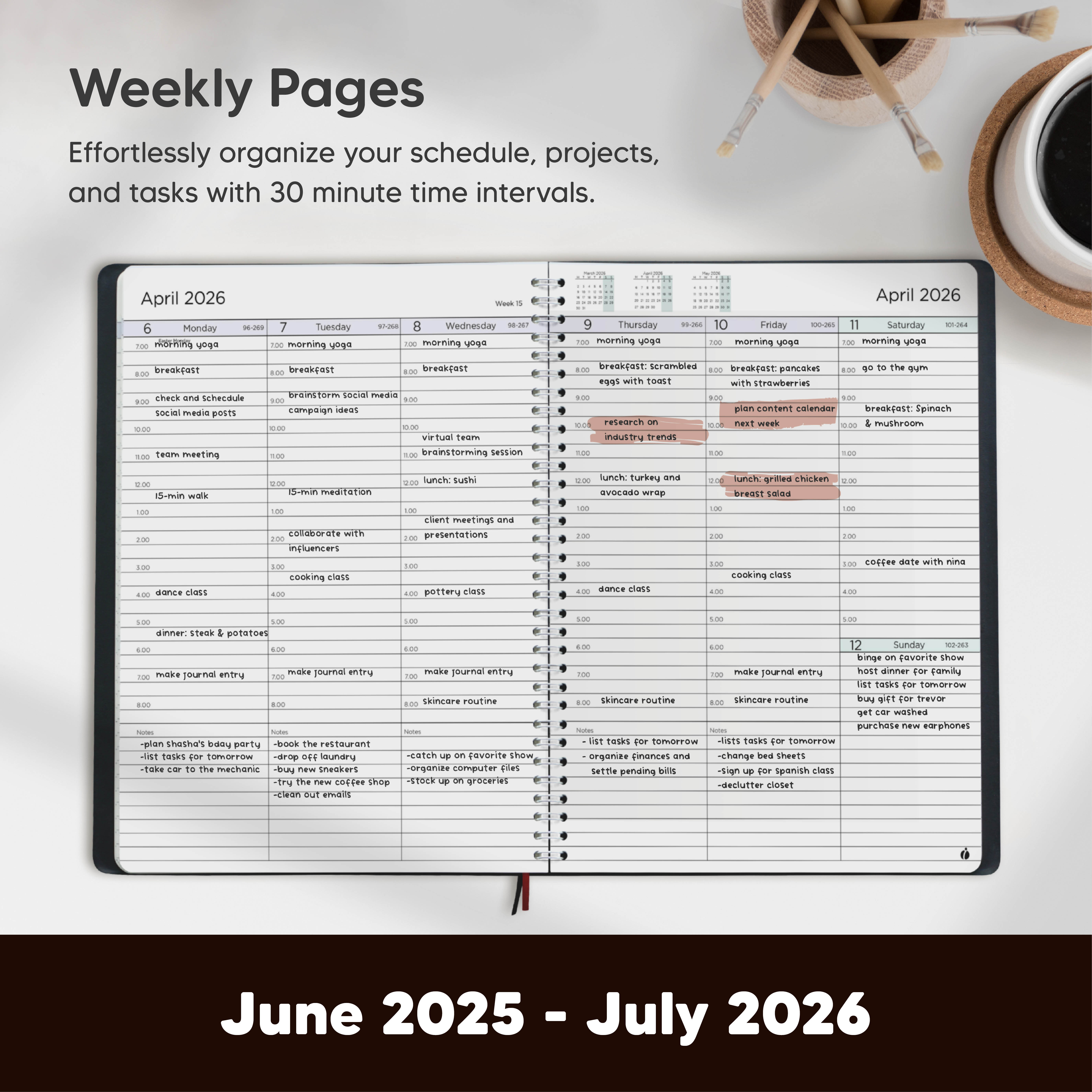 Academic Planner 2025-2026 – 8.5 x 11 – Inamio